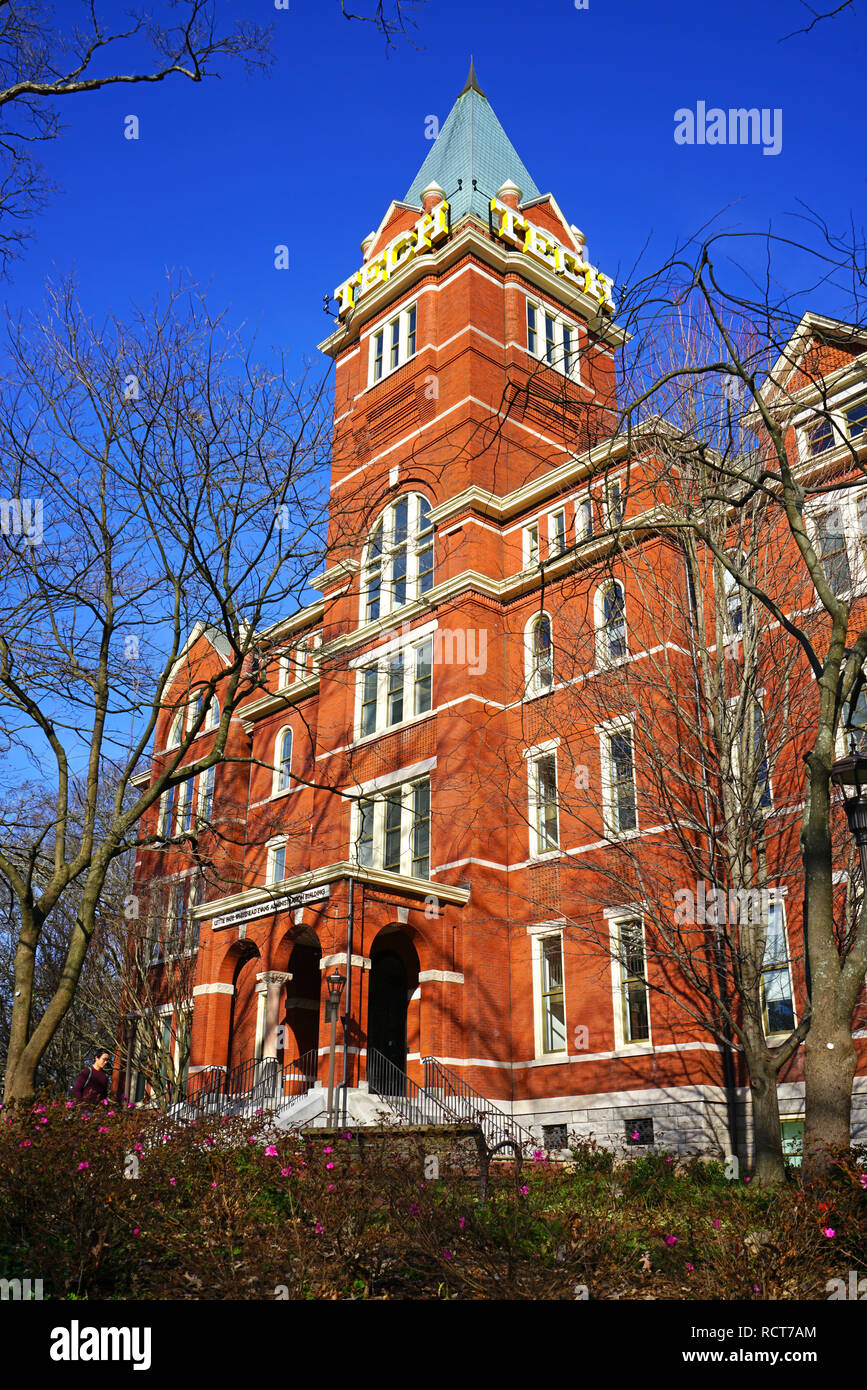 Vue sur le campus de l'Institut de technologie de Géorgie (Georgia Tech ...