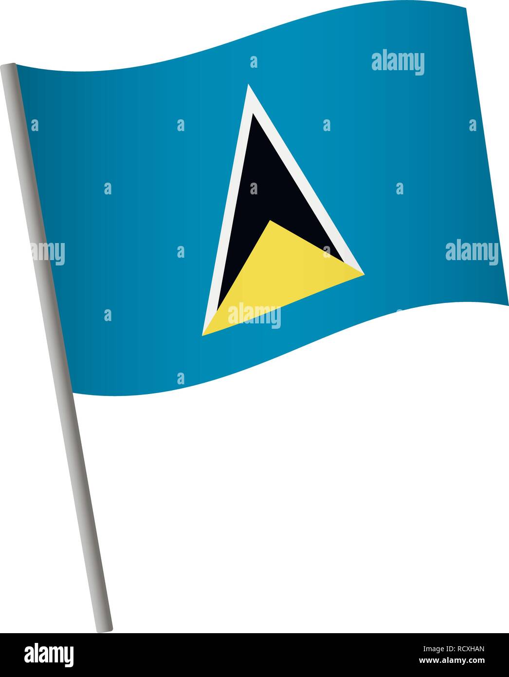 Drapeau de sainte lucie Banque d'images vectorielles - Alamy