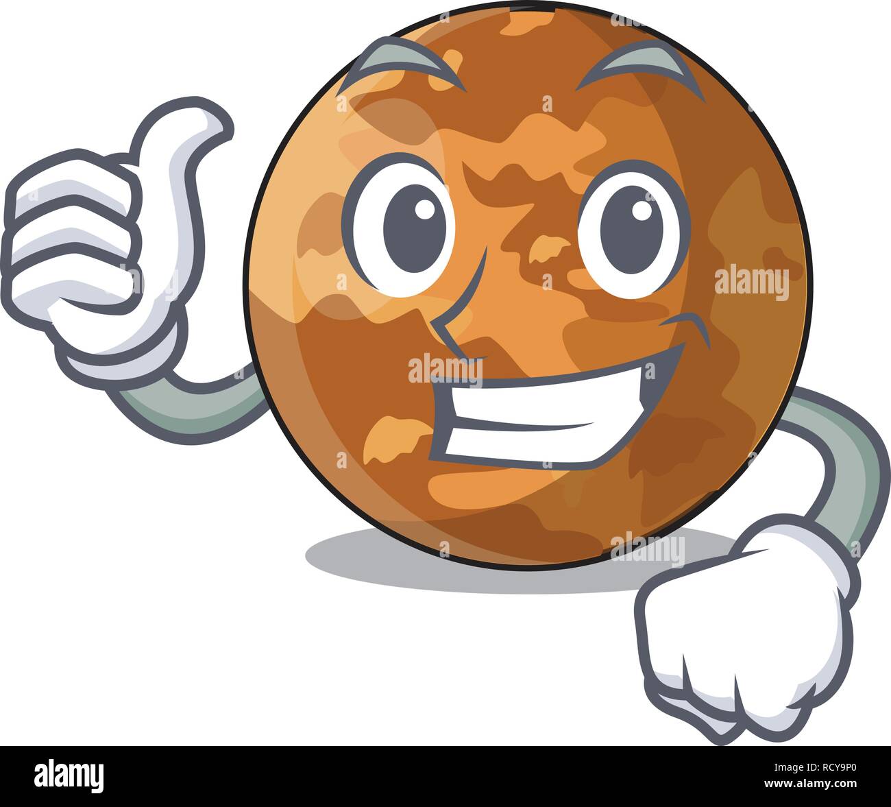 Thumbs up photo d'un dessin animé de la planète Mercure Image ...