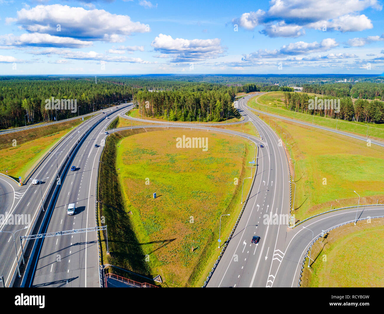échangeur routier vue aérienne Banque de photographies et d’images à ...
