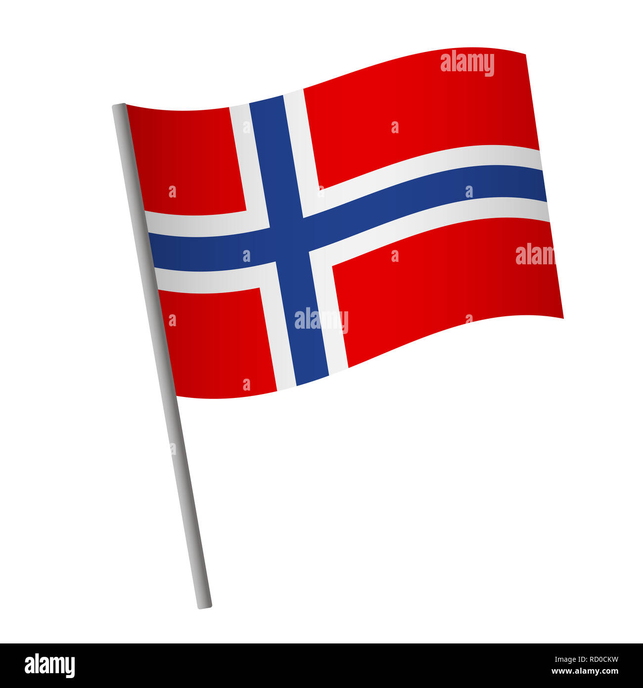 L'icône du drapeau de la Norvège. Drapeau national de la Norvège sur un ...