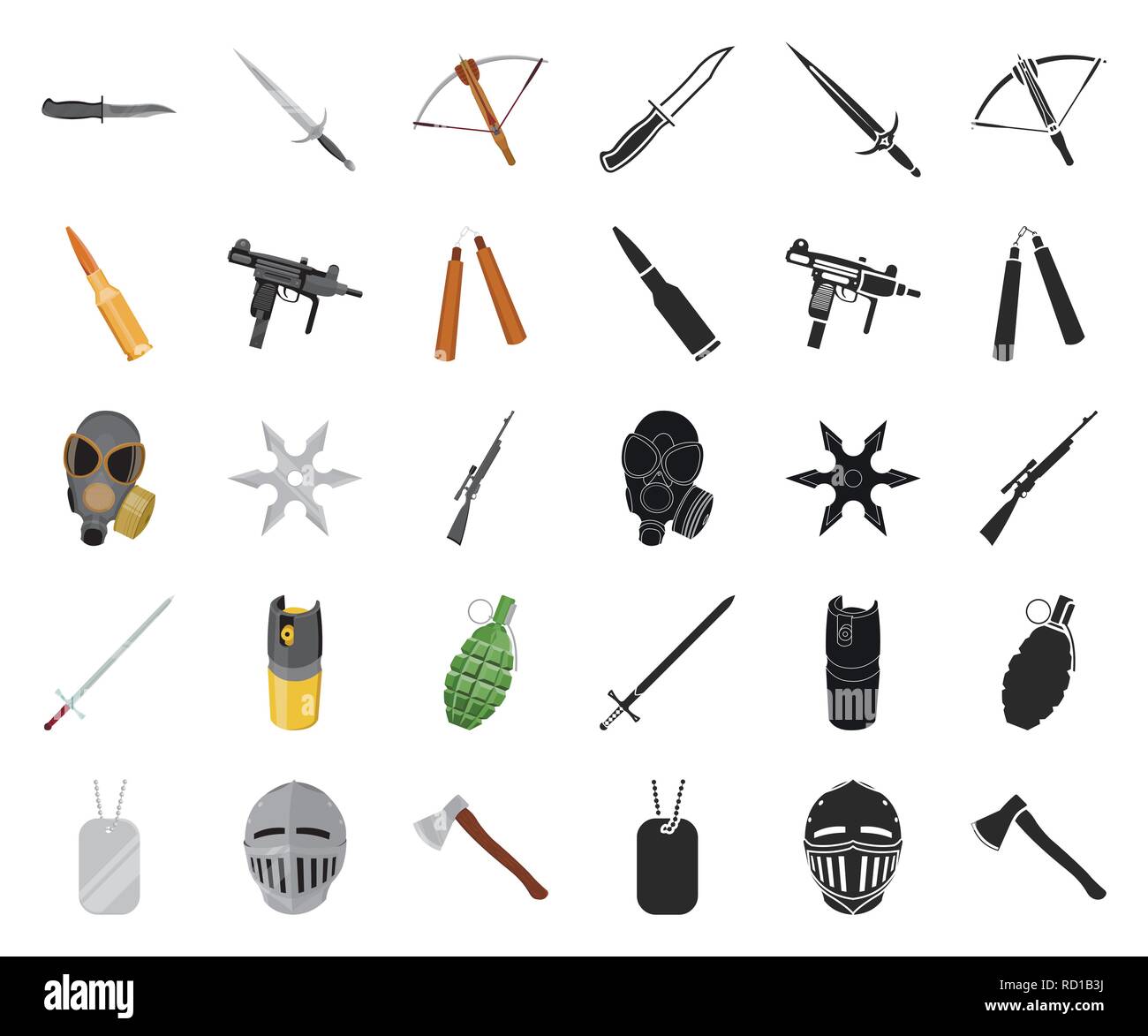 Types d'armes Banque d'images vectorielles - Alamy