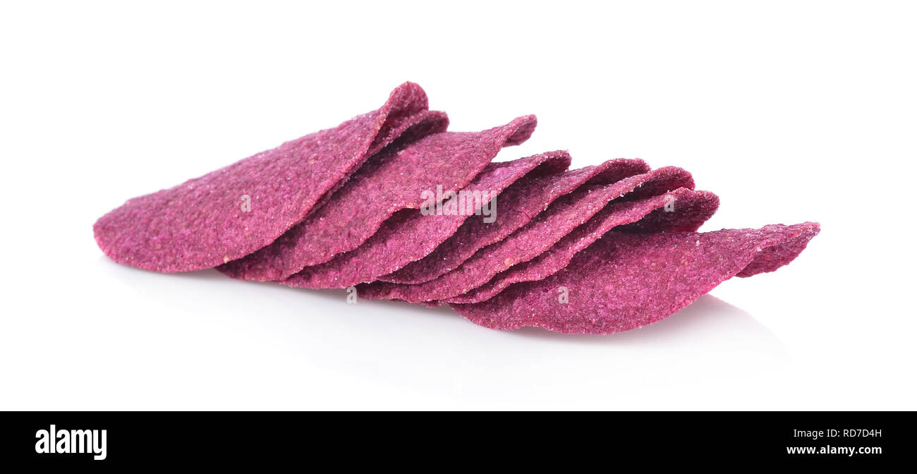 Chips de patate douce violettes Banque de photographies et d’images à ...