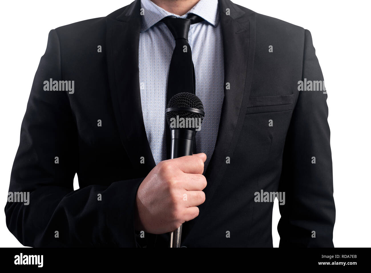 Parler dans le microphone Banque de photographies et d’images à haute ...