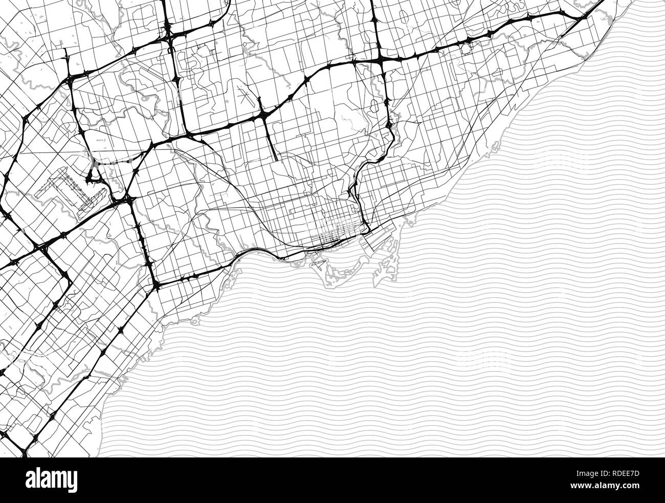 Carte de la région de Toronto, Canada. Cette artmap de Toronto contient ...