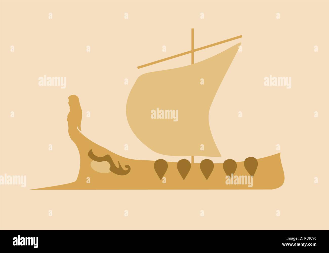 Bateau grec ancien Banque d'images vectorielles - Alamy