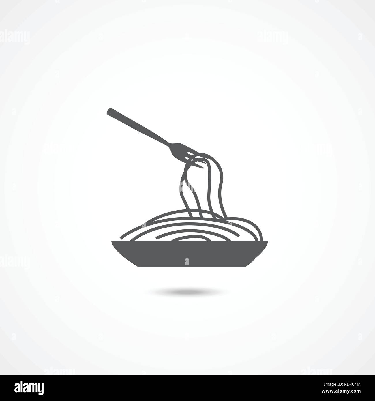 Assiette de pates Banque d'images vectorielles - Alamy