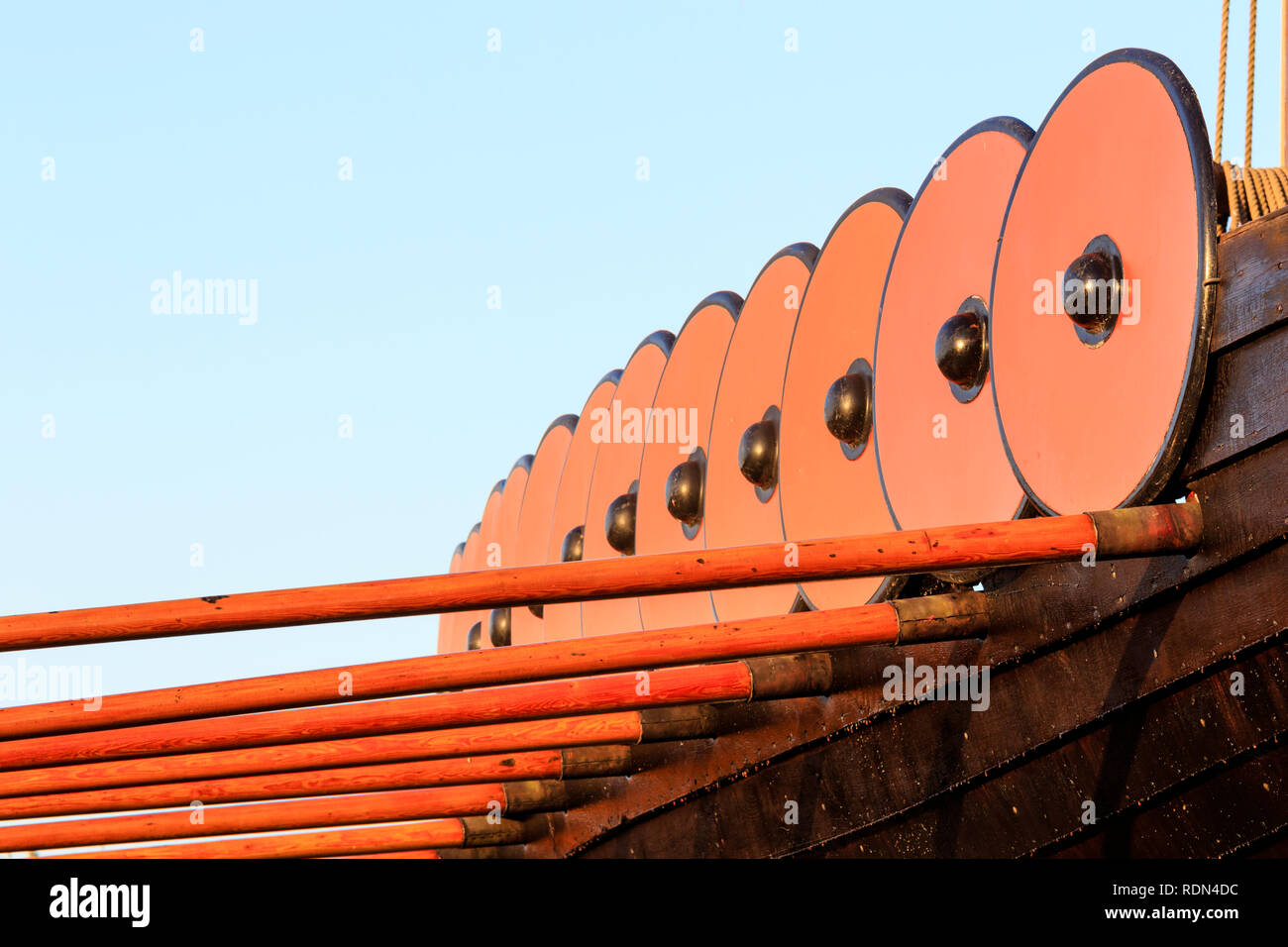 Le bateau viking, le Hugin, à The Pegwell Bay. Long Boat reconstruit ...