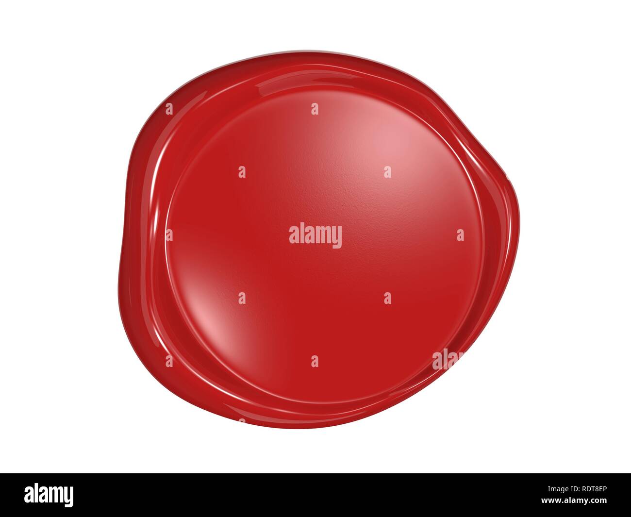 Cachet de cire cachet rouge royal vierge Banque d'image et photos - Alamy