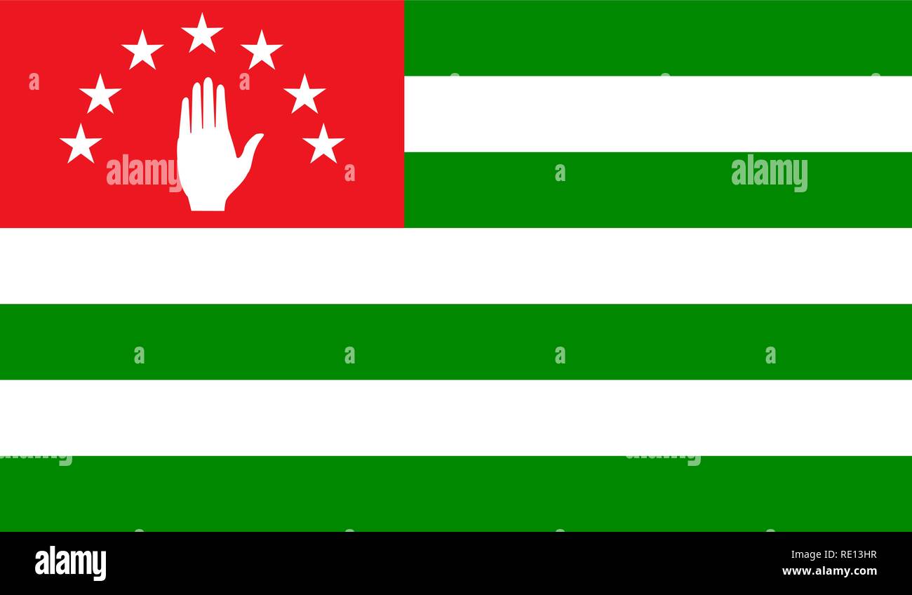 Drapeau abkhazie Banque d'images vectorielles - Alamy