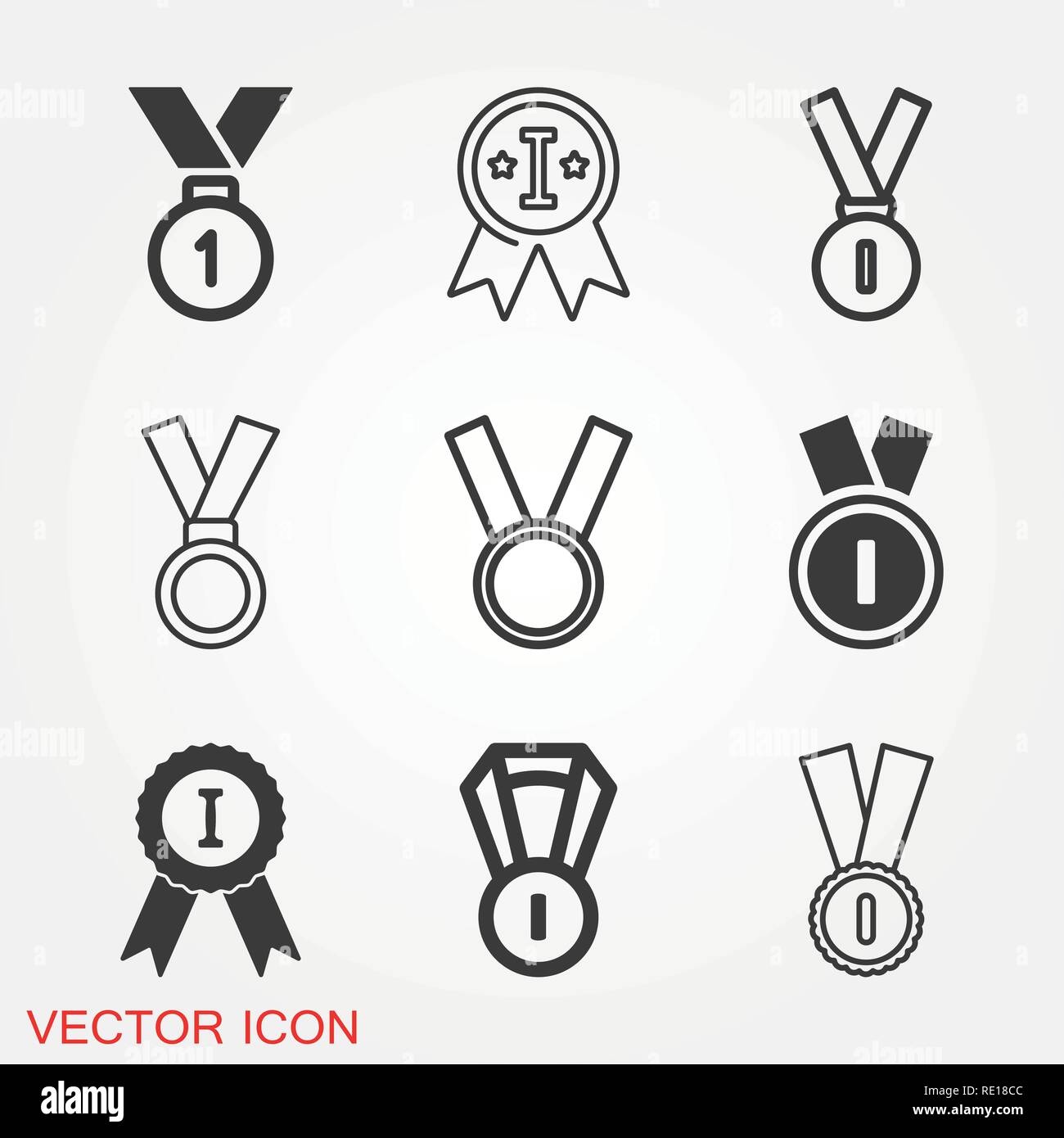 Logo vector icon, médaille, médaille symbole pour votre site web Image ...