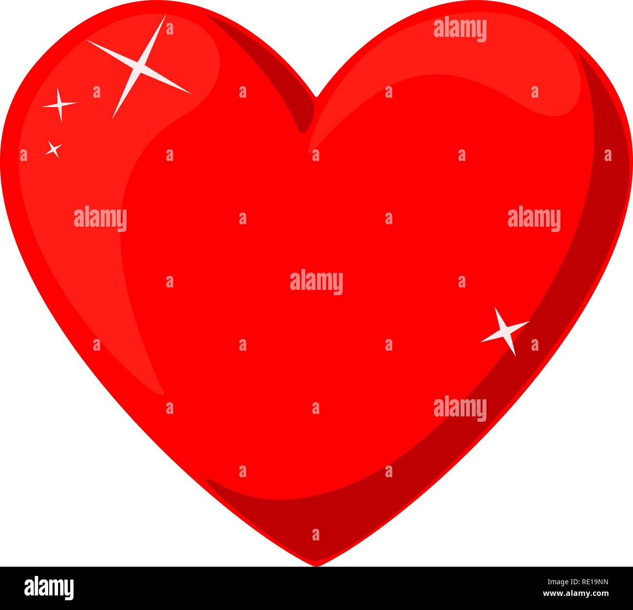 Le symbole du coeur rouge Cartoon Image Vectorielle Stock - Alamy
