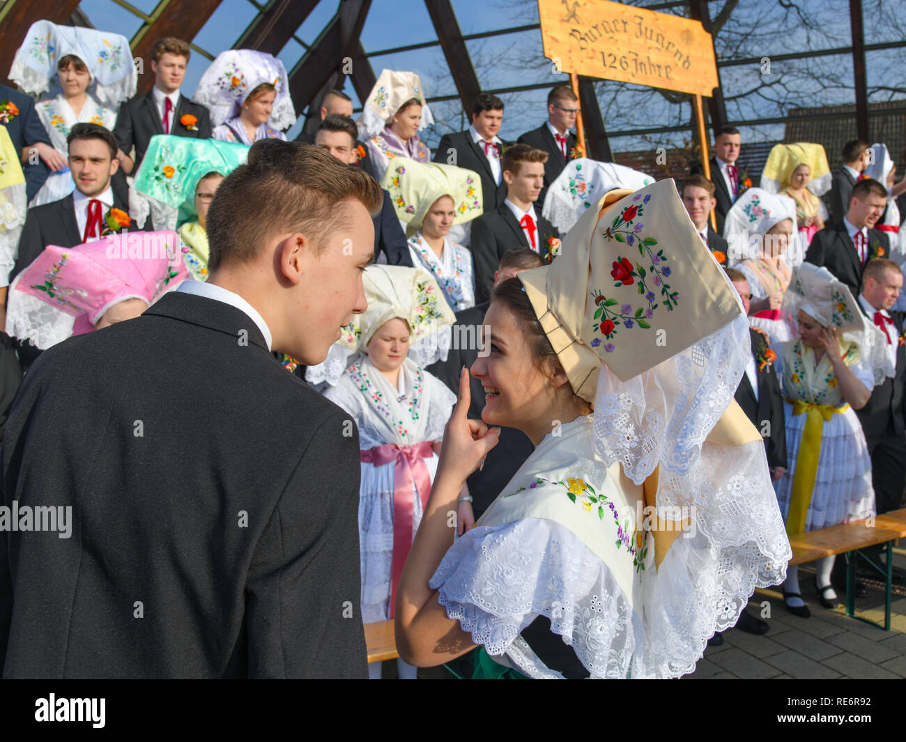 Women in traditional sorbian costumes Banque de photographies et d ...