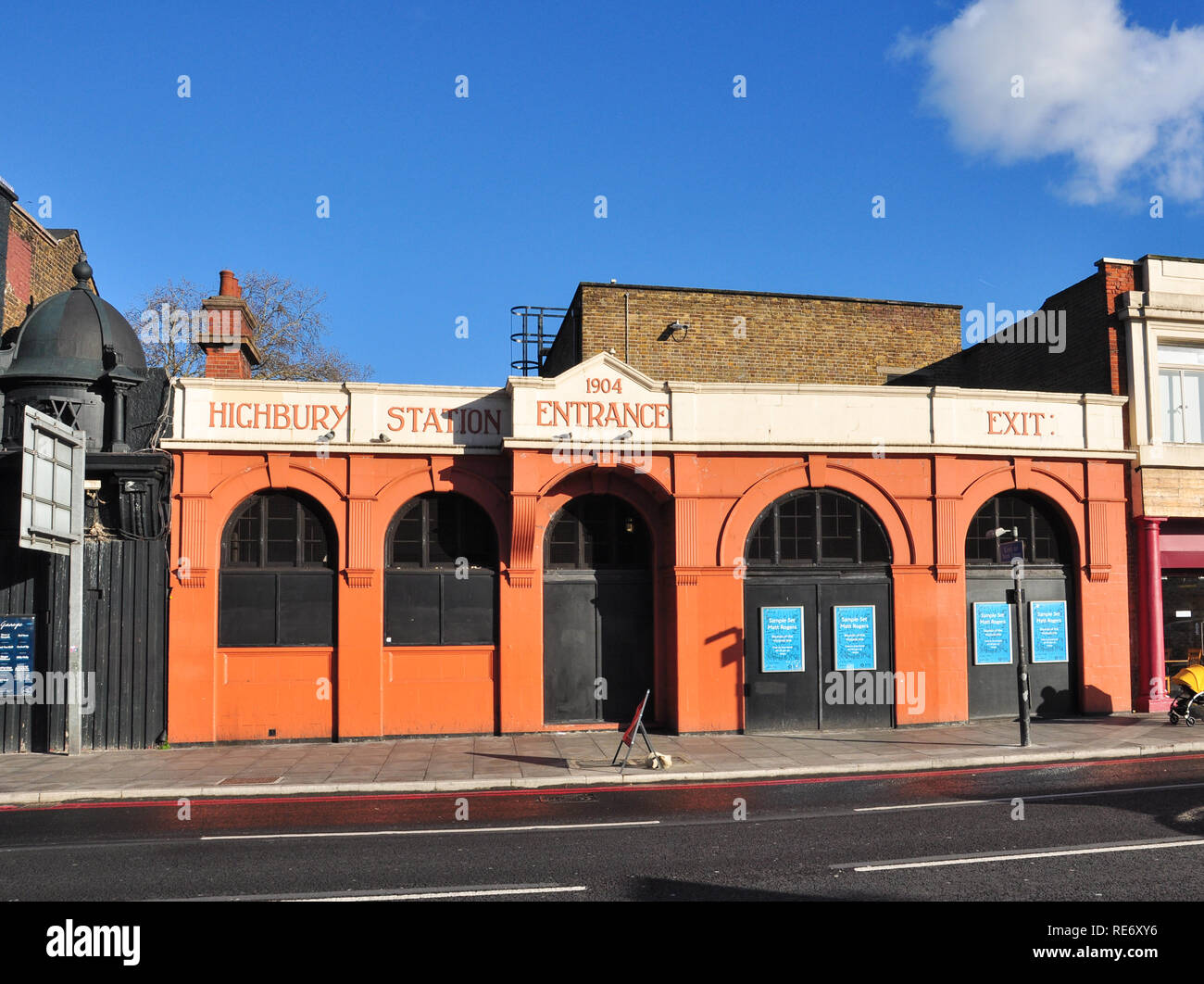 Ancienne entrée de la station de Highbury, coin Highbury, Islington ...