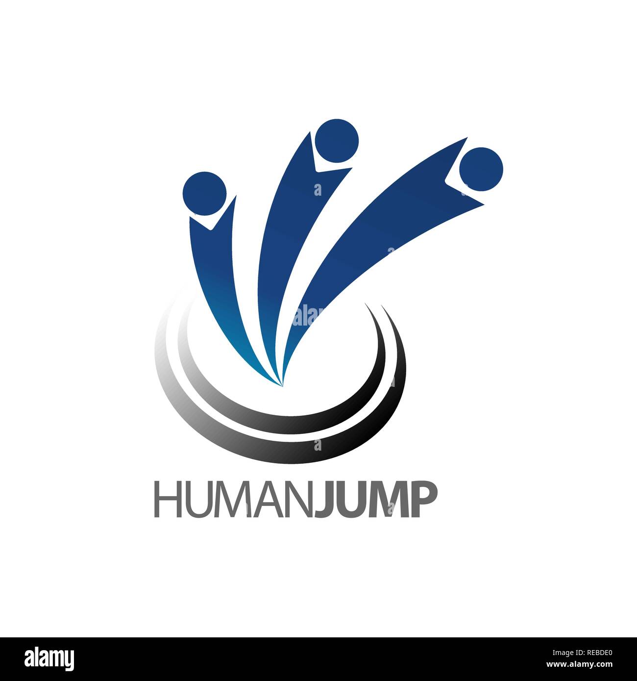 Résumé Les logo saut concept design. Modèle de graphique vectoriel de l ...