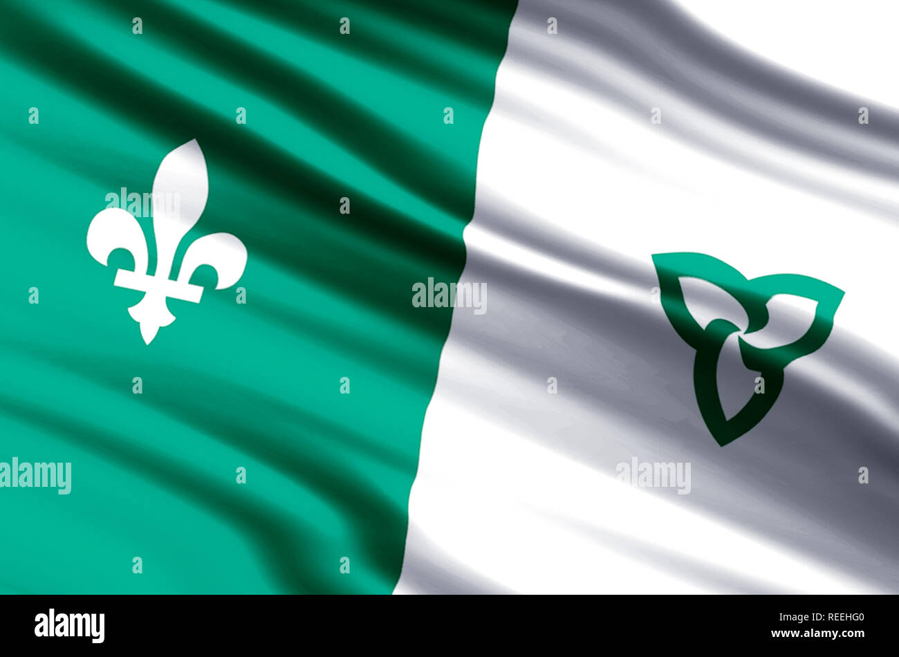 Le drapeau franco ontarien Banque de photographies et d’images à haute ...