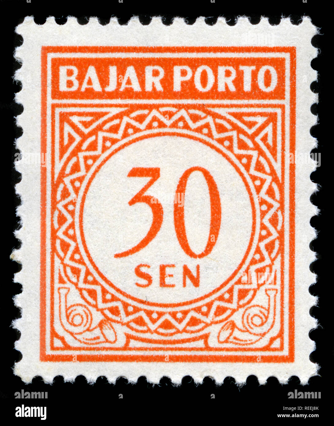 Timbre-poste d'Indonésie dans la série émise en 1960 Chiffre Photo ...