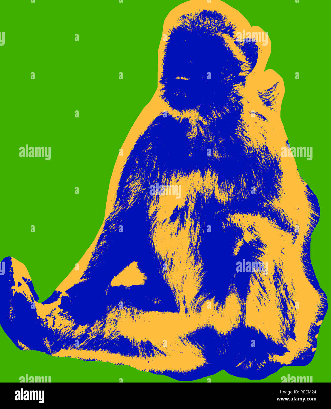 Sad cartoon monkey face Banque de photographies et d’images à haute ...