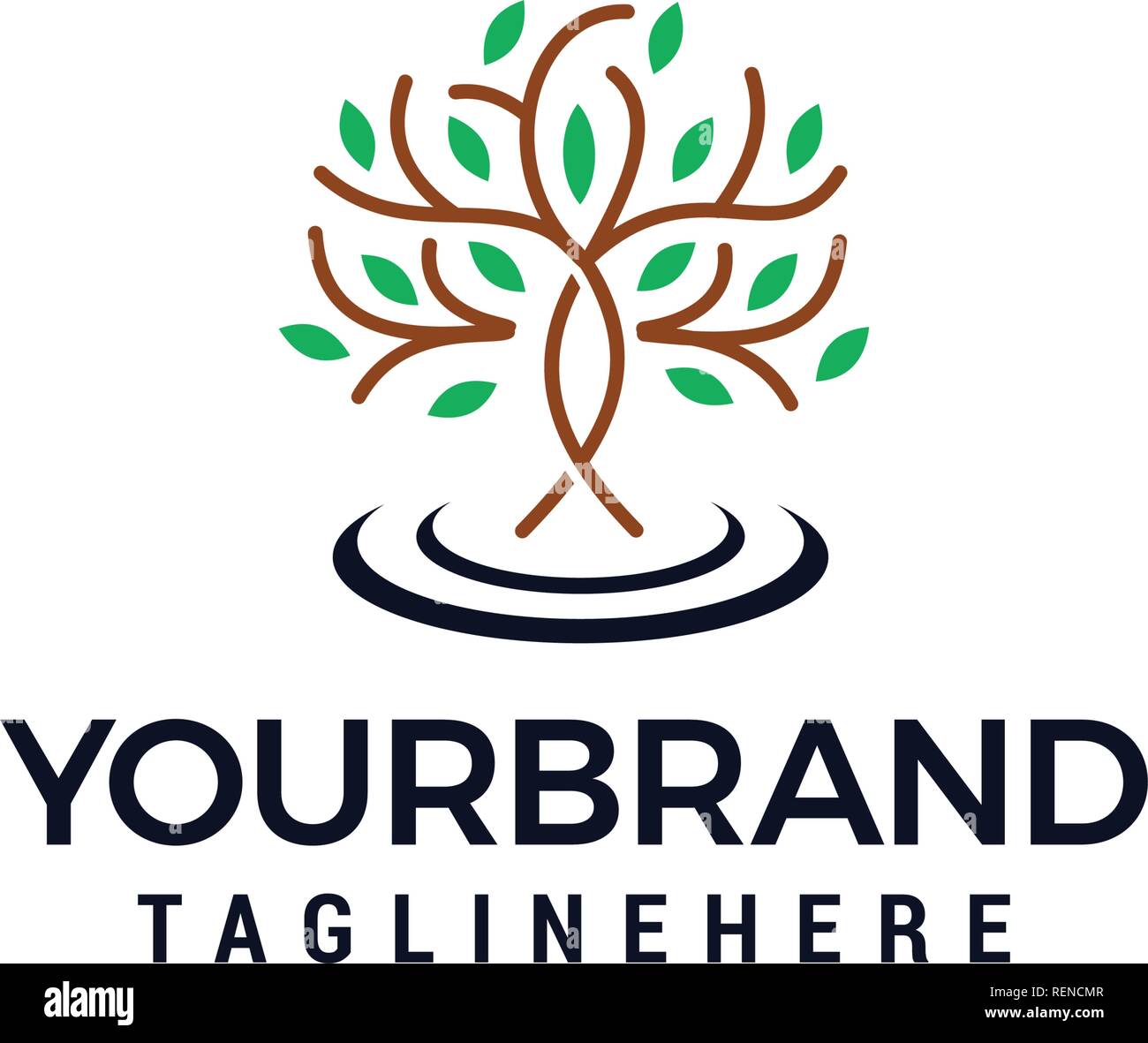 Logo arbre Vector illustration Image Vectorielle Stock - Alamy