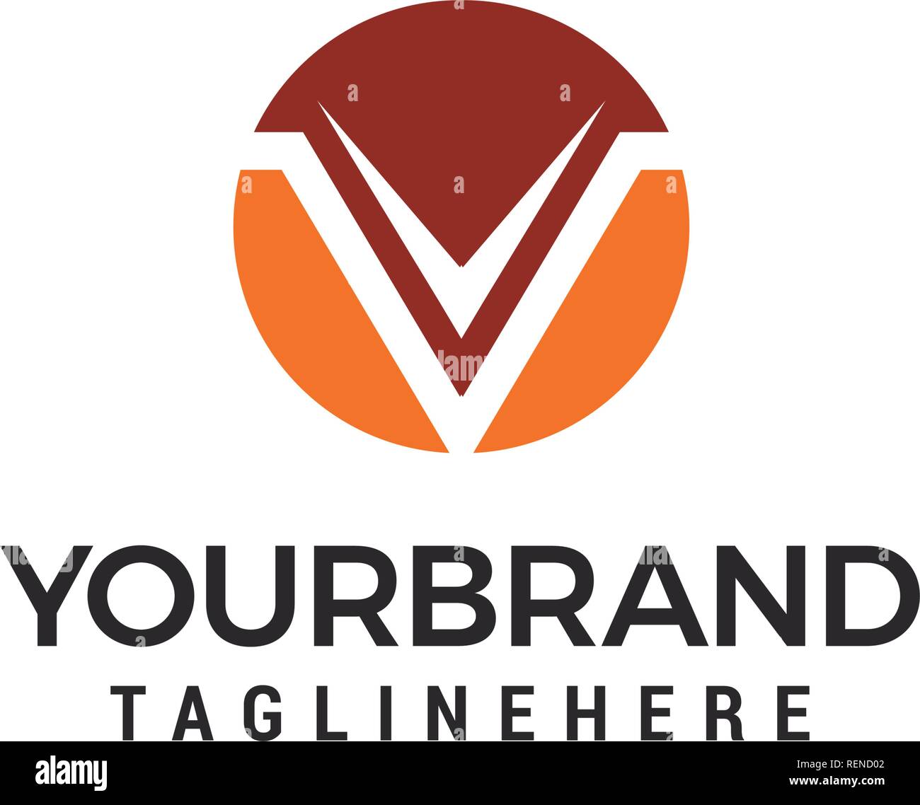 V shape logo template v Banque de photographies et d’images à haute ...