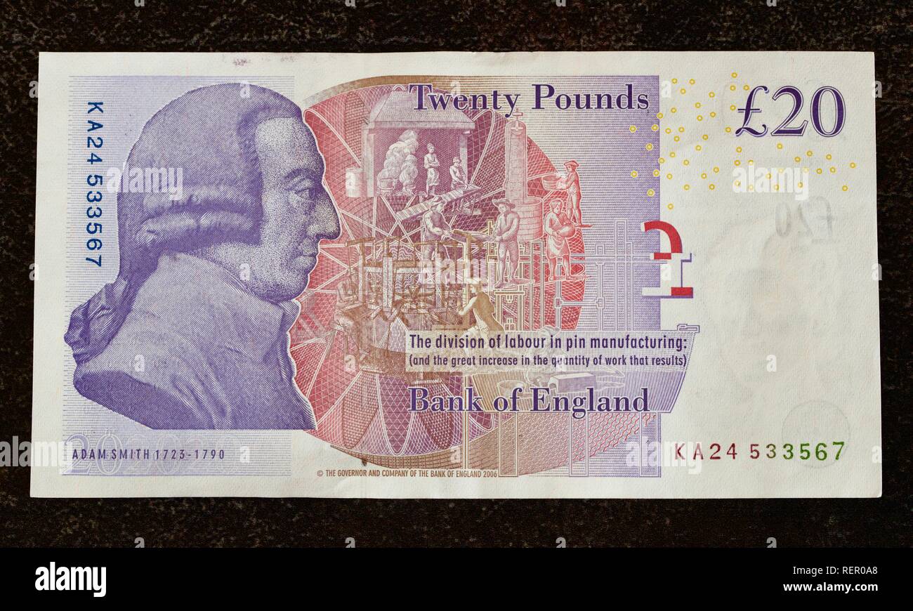 Twenty pound note adam smith Banque de photographies et d’images à ...
