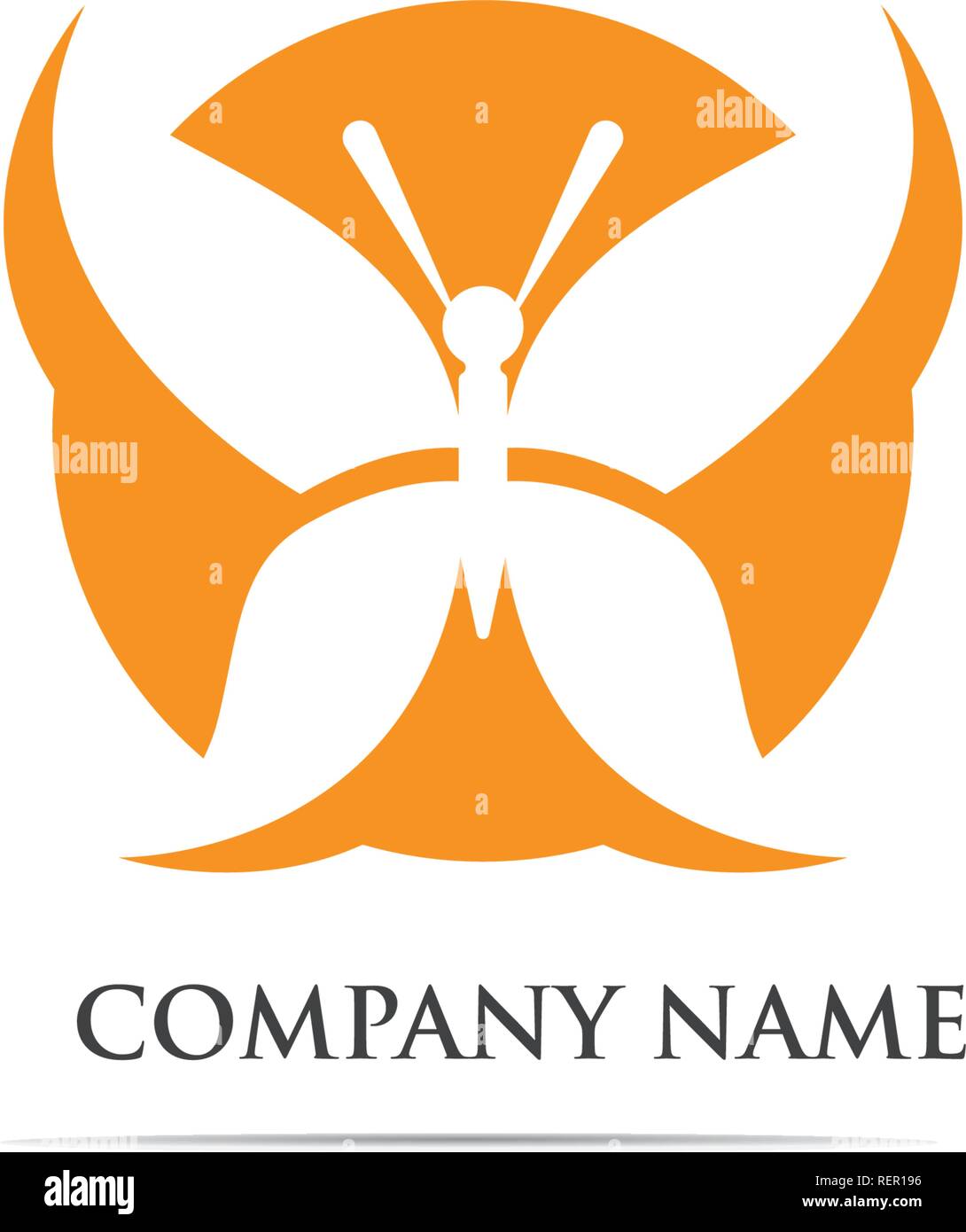 Logo papillon modèle vectoriel Image Vectorielle Stock - Alamy