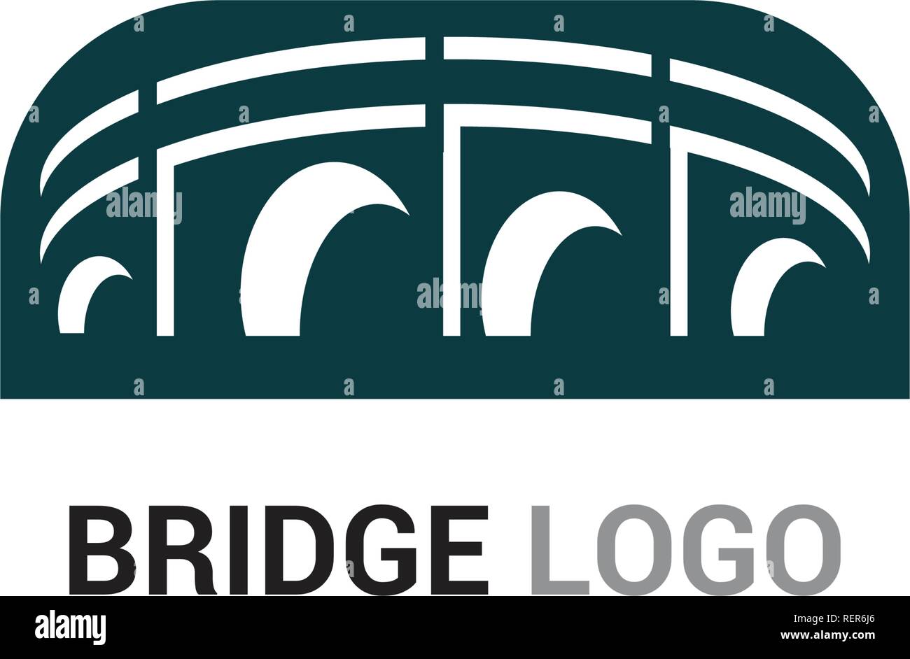 Logo pont symbole et modèle vectoriel Image Vectorielle Stock - Alamy