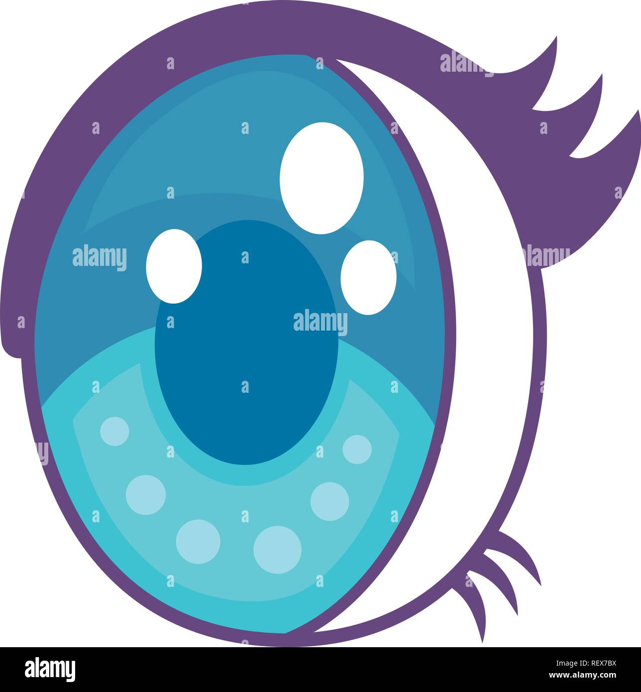 L'icône oeil cartoon sur fond blanc, vector illustration Image ...