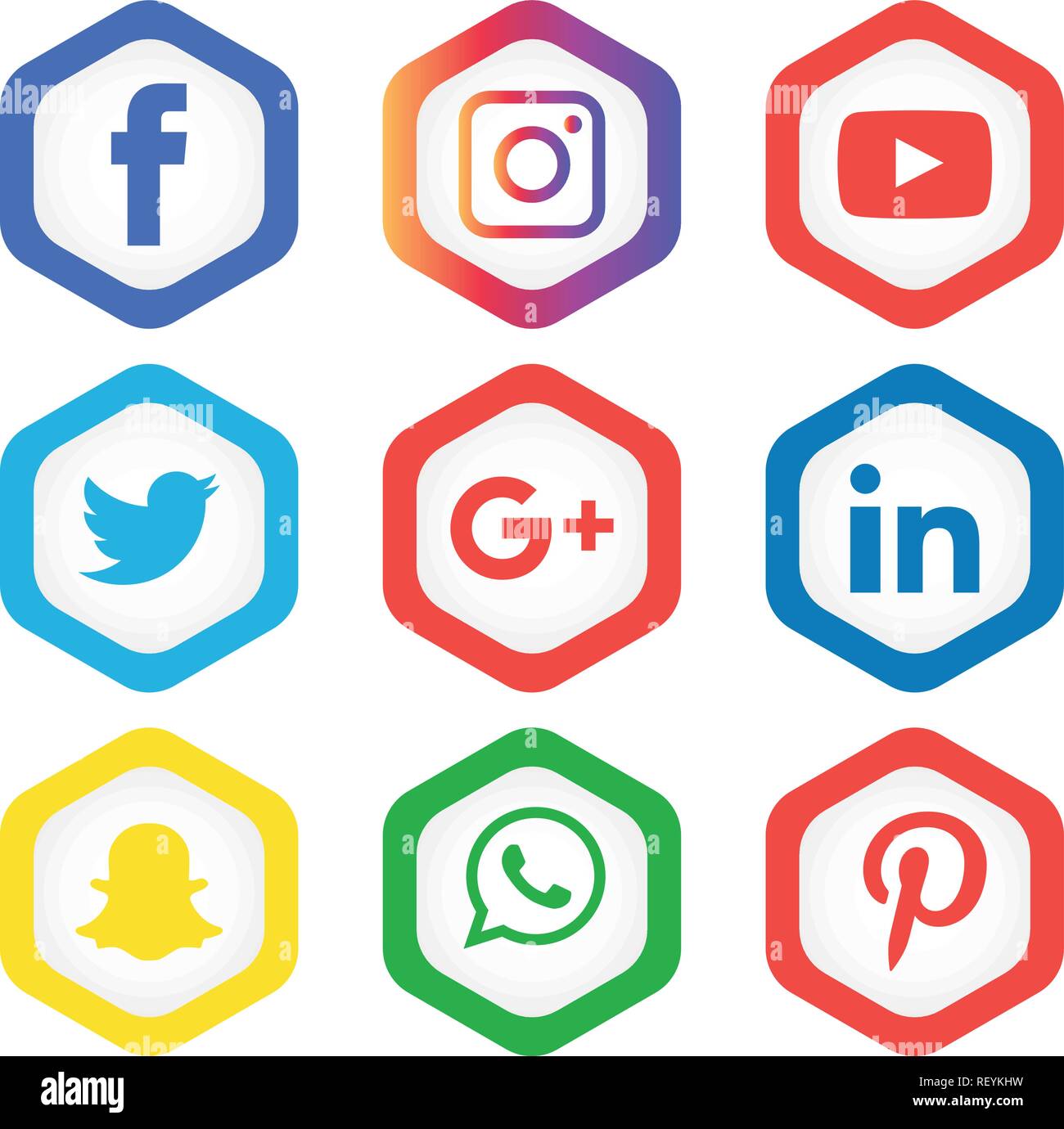 Social media icons set Vector Illustrator Logo facebook, instagram ...