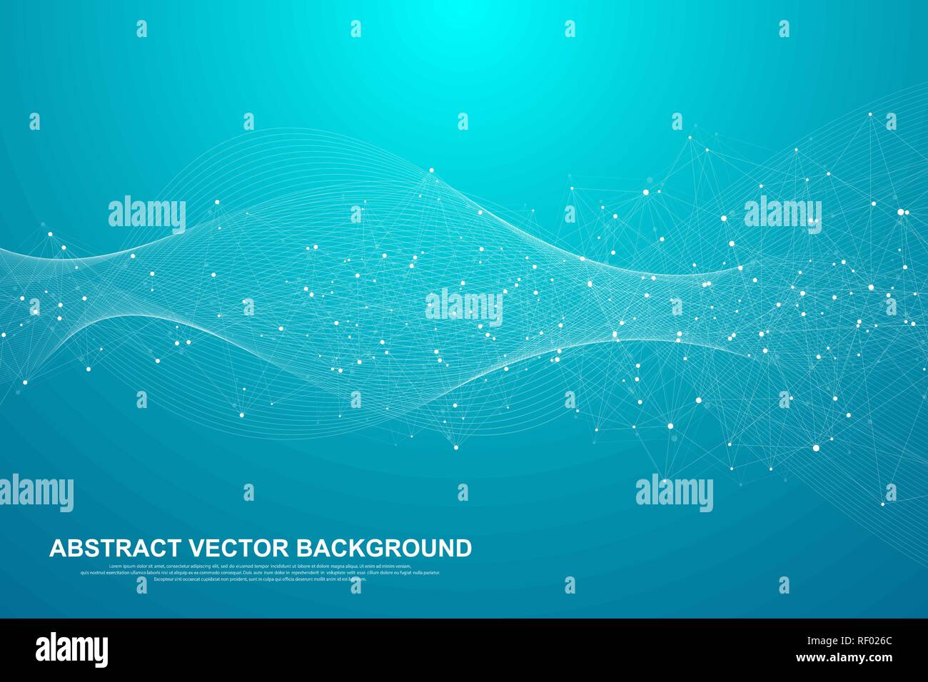Abstract background plexus connectés avec lignes et points. Effet ...
