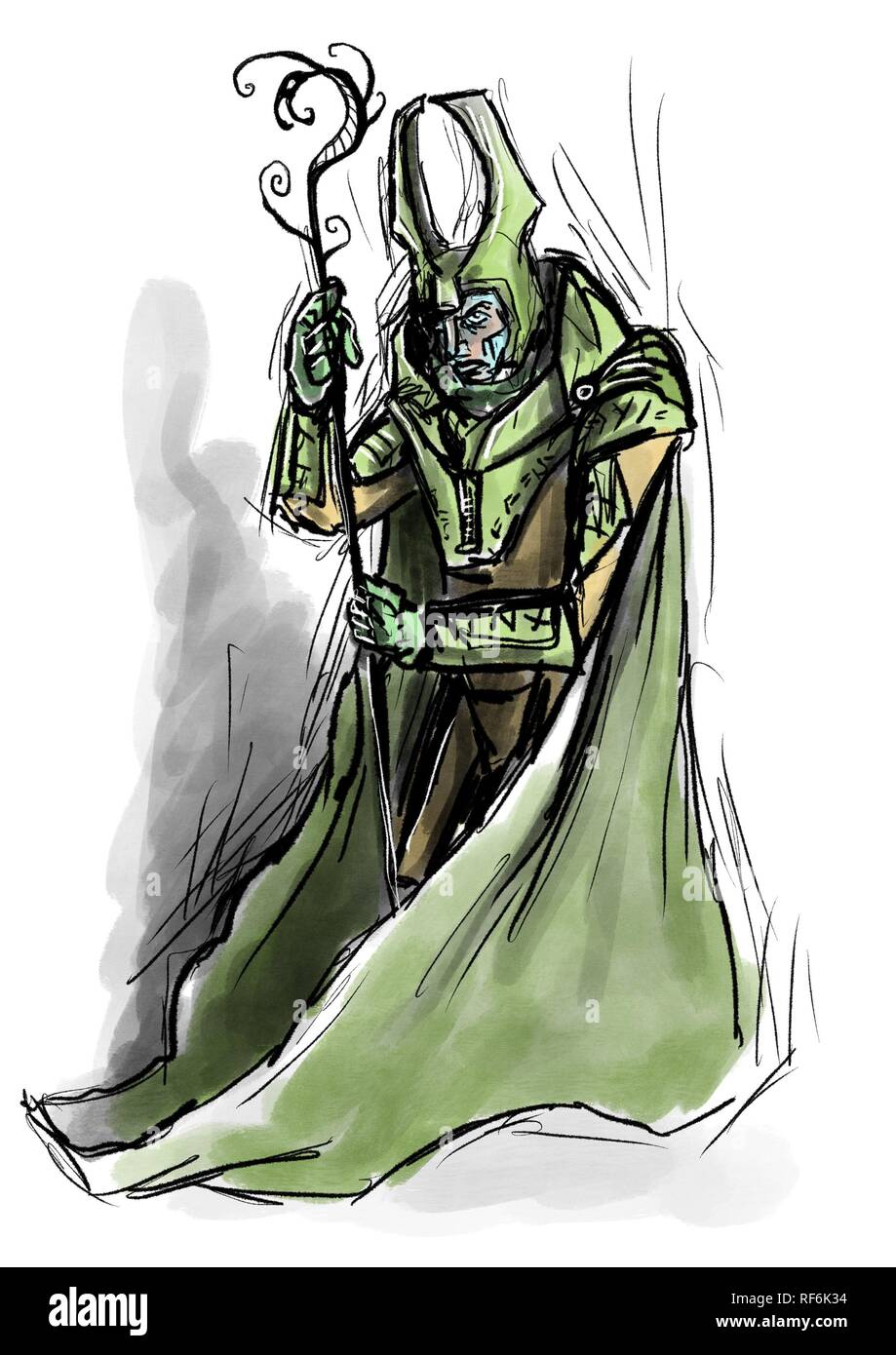 Illustration du dieu nordique Loki Photo Stock - Alamy