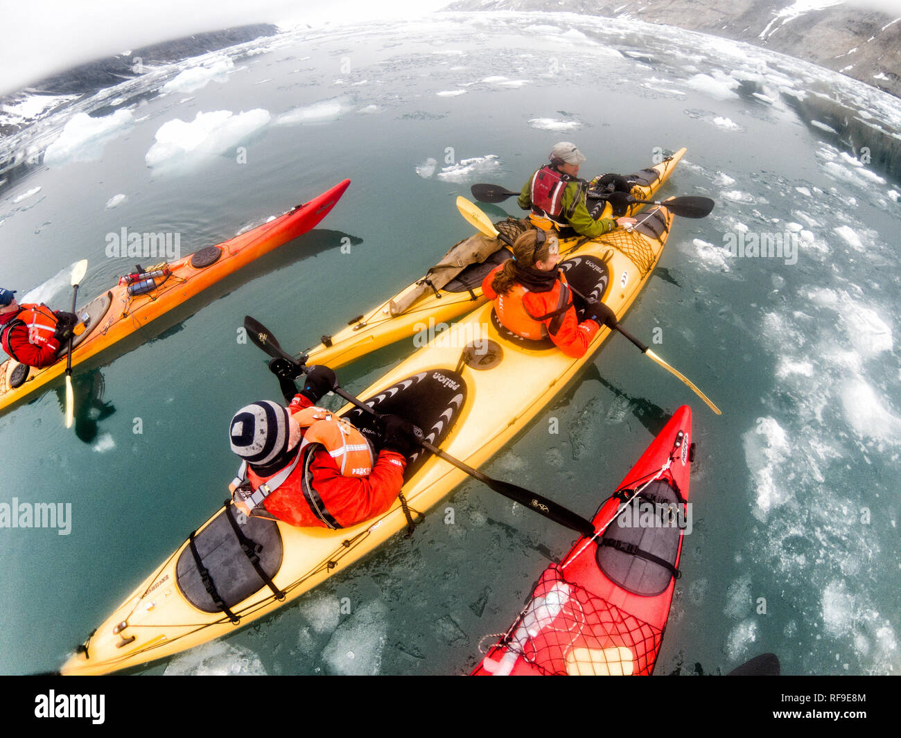 Excursions en kayak arctique Banque de photographies et d’images à ...