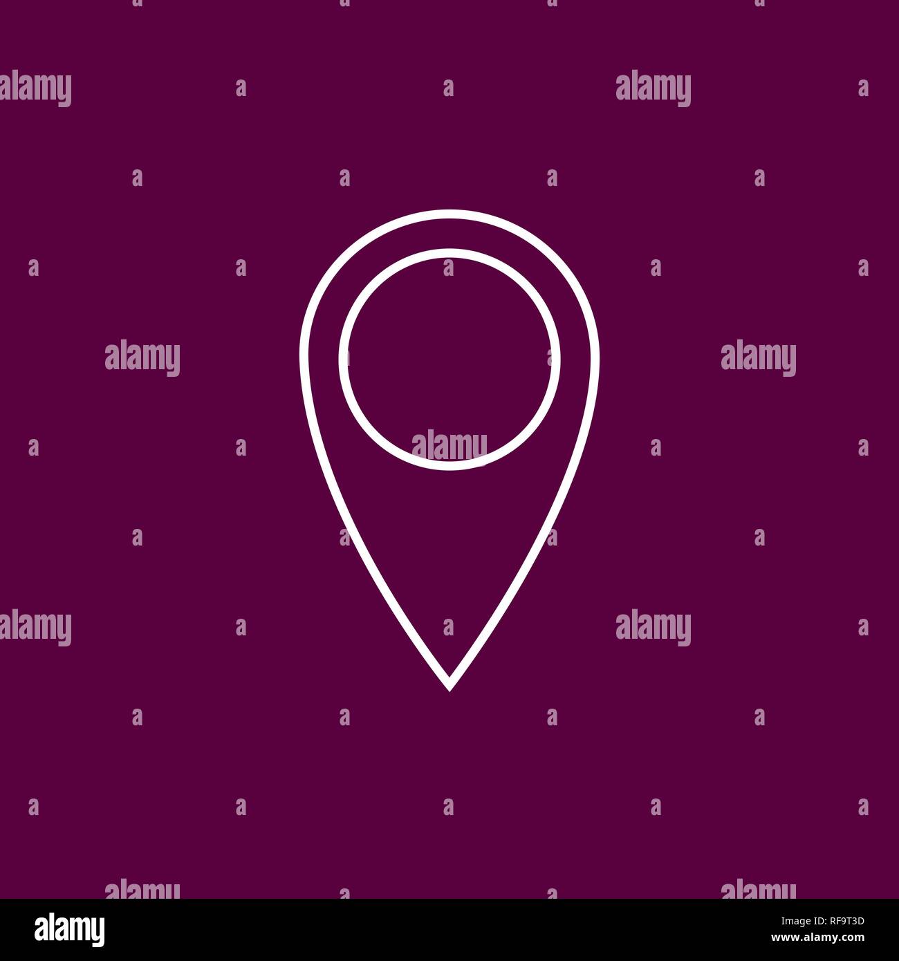 Position sur la carte Banque d'images vectorielles - Alamy