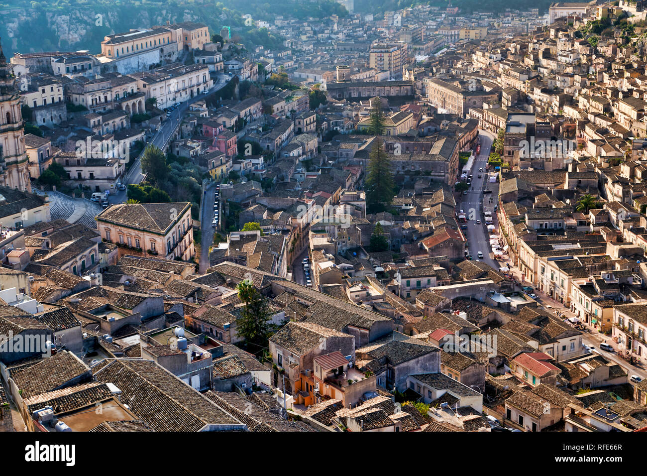 Modica aerial view Banque de photographies et d’images à haute ...