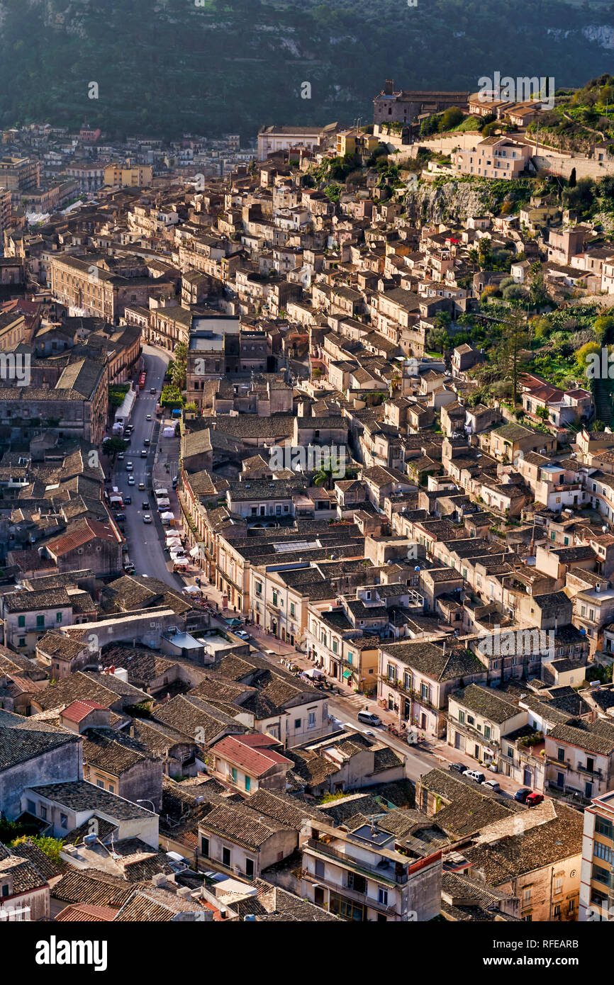 Modica aerial view Banque de photographies et d’images à haute ...