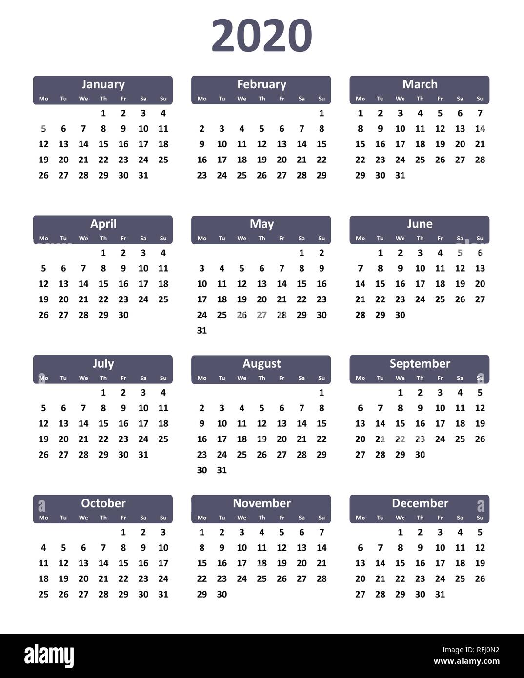 2020 Vector Vectors Banque d'image et photos - Alamy