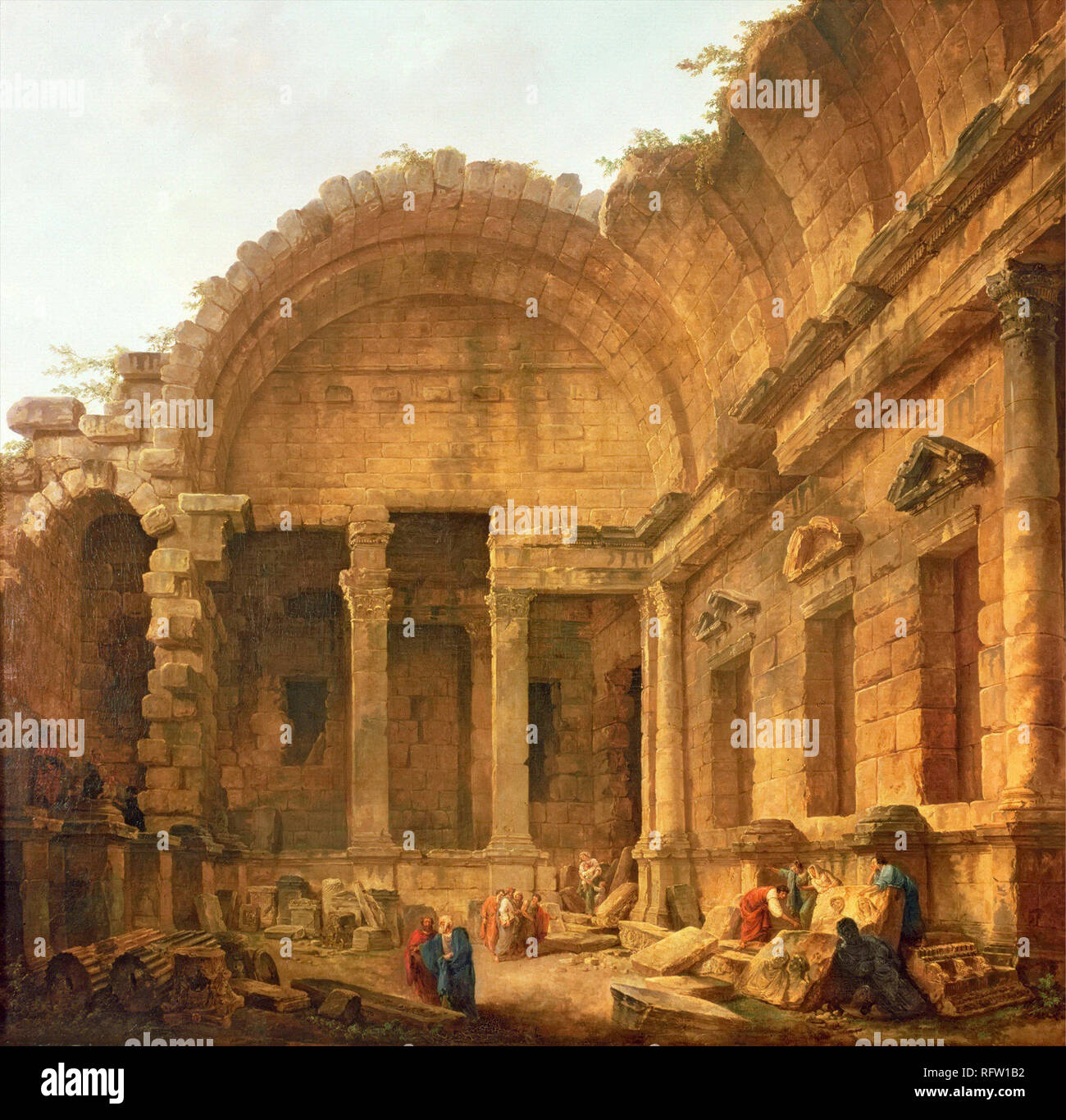 Hubert robert temple Banque de photographies et d’images à haute ...