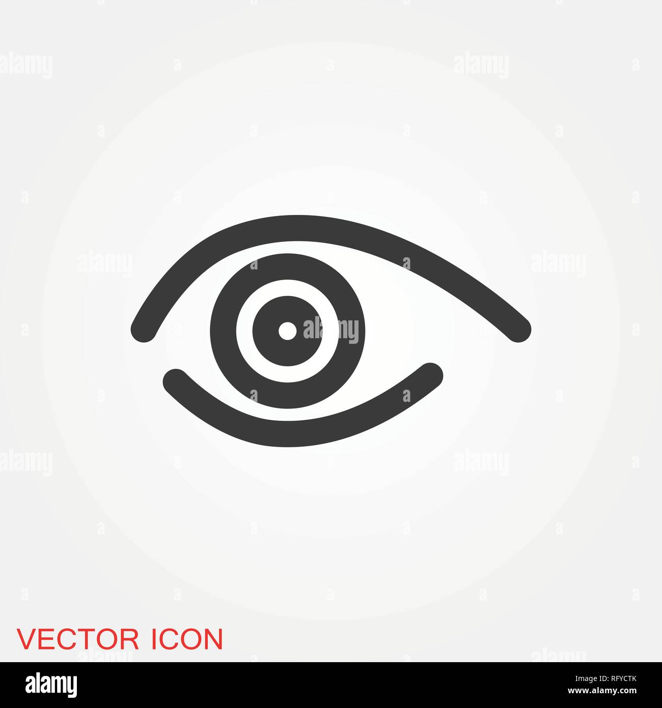 L'icône oeil Vector, Vector meilleur icône plate, logo, illustration ...