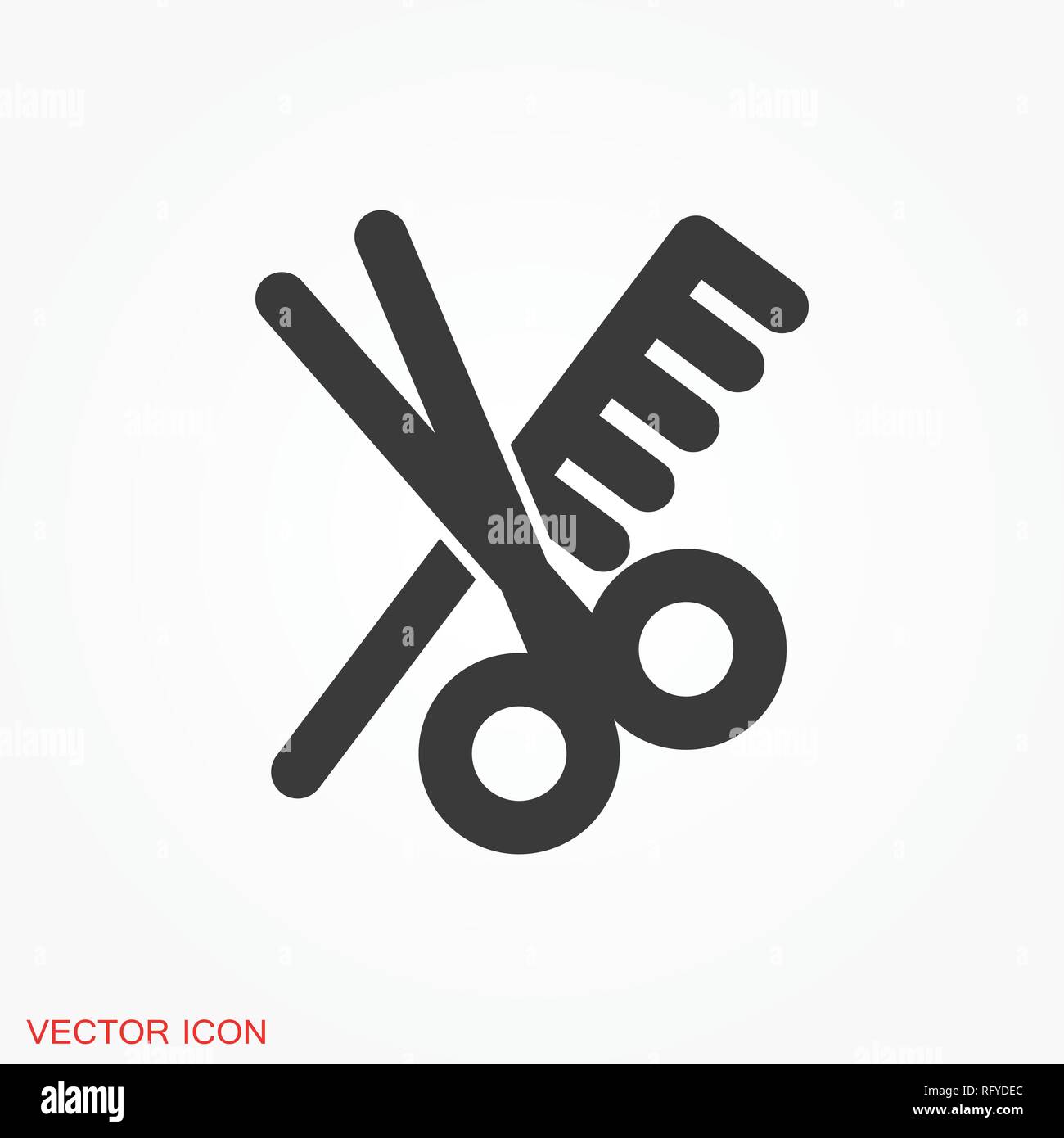 Icône coiffure logo, symbole vecteur pour la conception Image ...