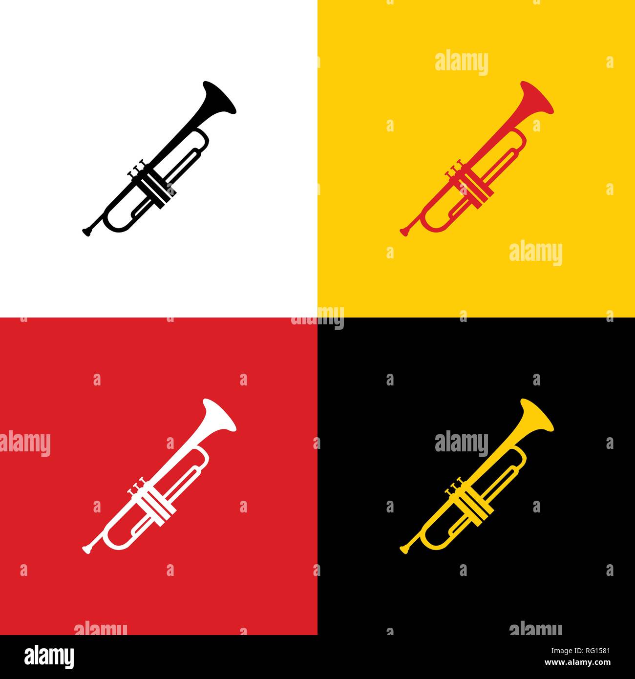 Iconos de instrumentos musicales Banque de photographies et d’images à ...