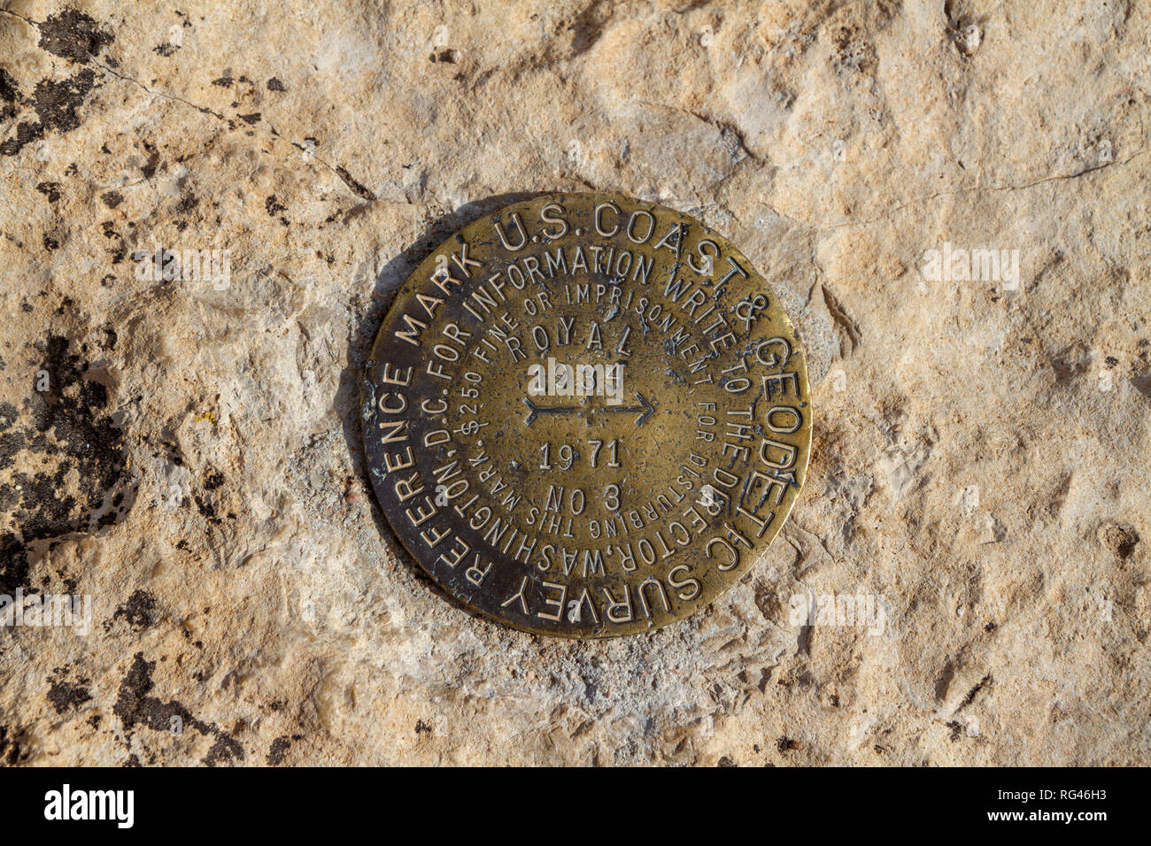 Geodetic survey marker Banque de photographies et d’images à haute ...