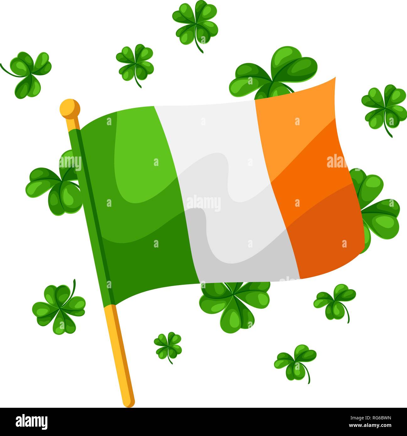 Drapeau irlandais Banque d'images vectorielles - Alamy
