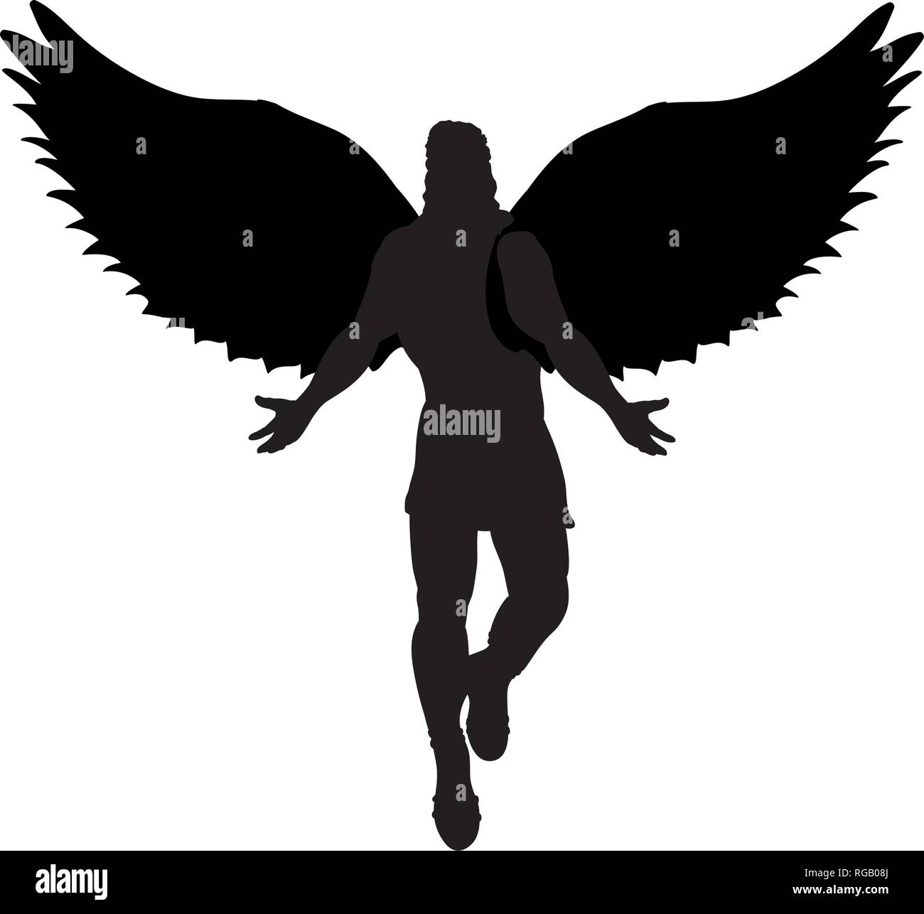 Angel silhouette Banque d'images vectorielles - Alamy