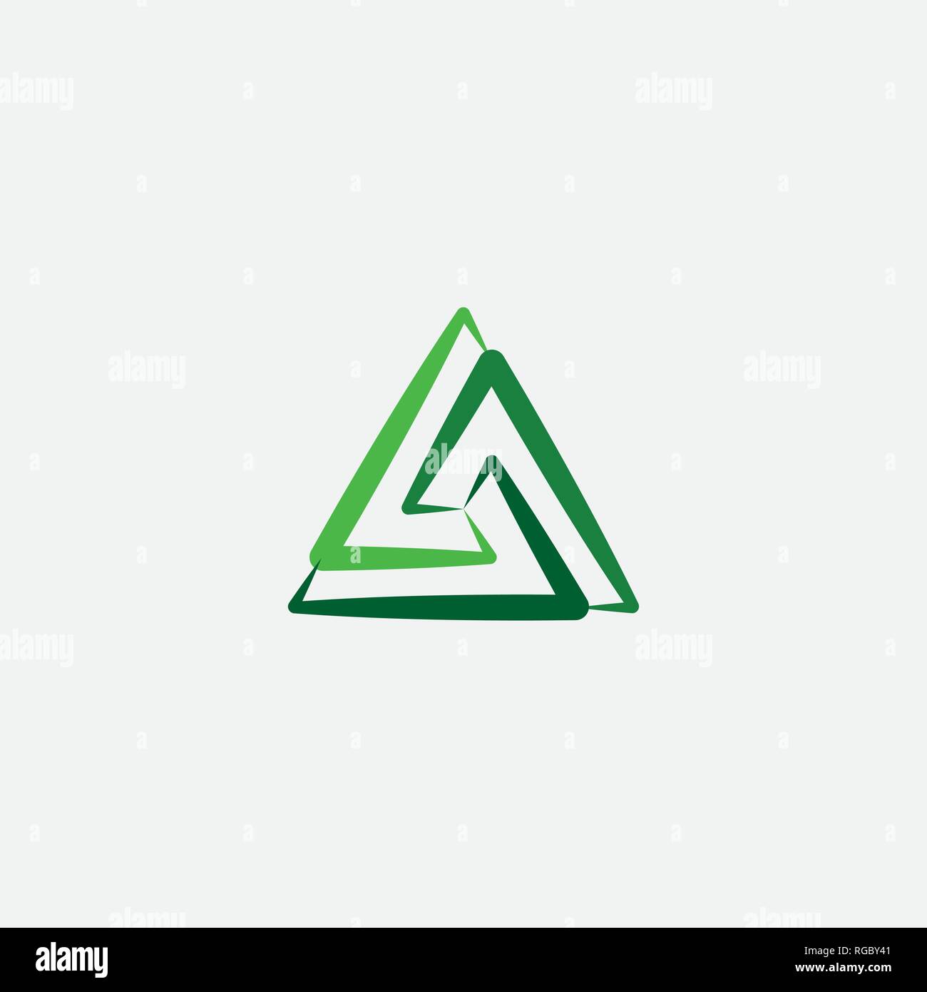 Triangle vert Banque d'images vectorielles - Alamy