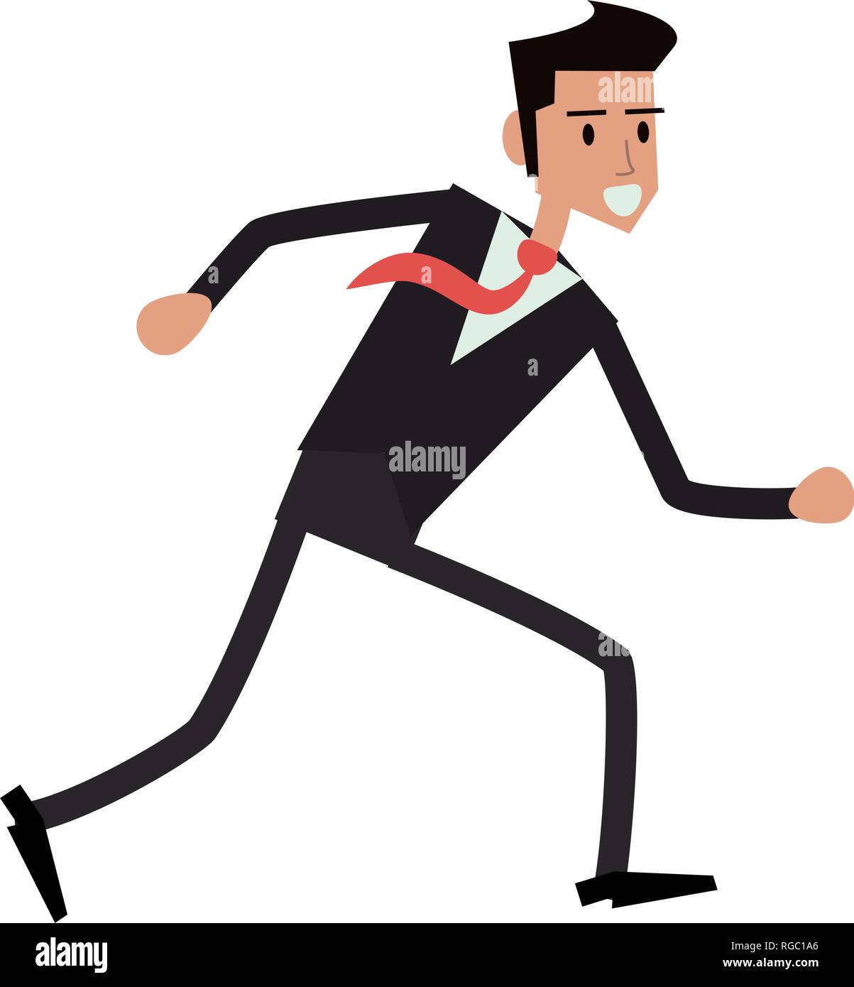 Running computer cartoon character Banque d'images vectorielles - Alamy