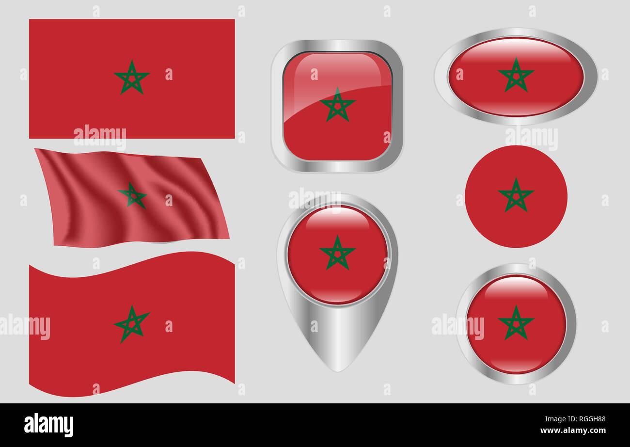 Symbole du maroc rond Banque d'images vectorielles - Alamy
