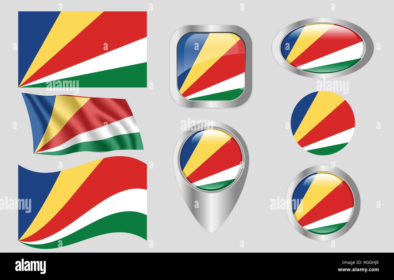 Drapeau seychelles Banque d'images vectorielles - Alamy