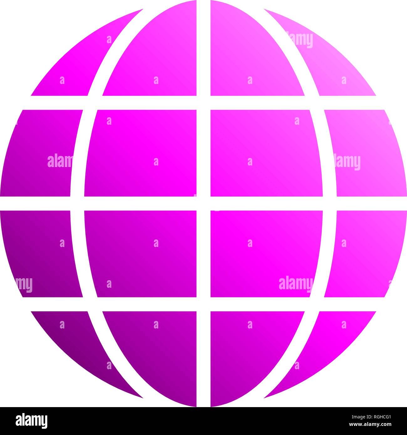 Globe terrestre - icône gradient violet, isolé - vector illustration Image Vectorielle Stock - Alamy