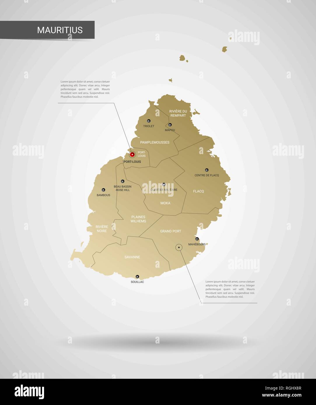Mauritius map Banque de photographies et d’images à haute résolution ...
