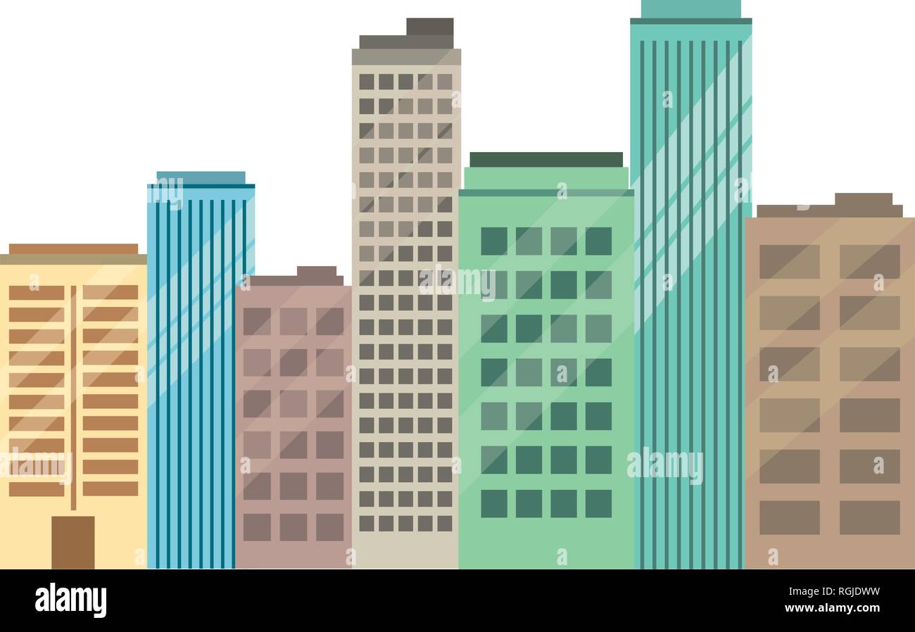 Cartoon buildings Banque d'images vectorielles - Alamy